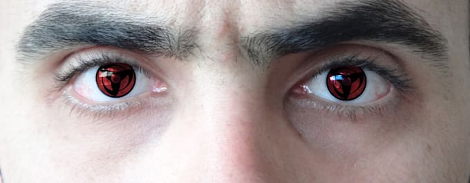 Turn your eyes into a real sharingan eye by Extreemwn