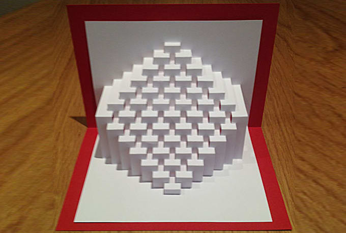 Make you a geometric popup card by Alyosha47