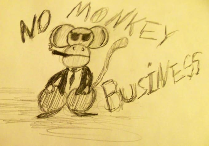 Draw a cute little monkey/chimp saying and doing what you want by Ccurtis6