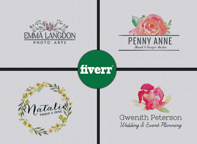 watercolor logo | Fiverr