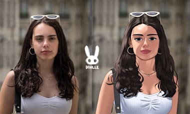 Draw a disney cartoon style drawing for your portrait by Mequile ...