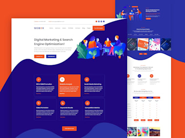 Design photoshop or psd web template, xd website design by Shariful_gr ...