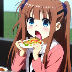 Draw cute anime eating food by Animechunkuns | Fiverr
