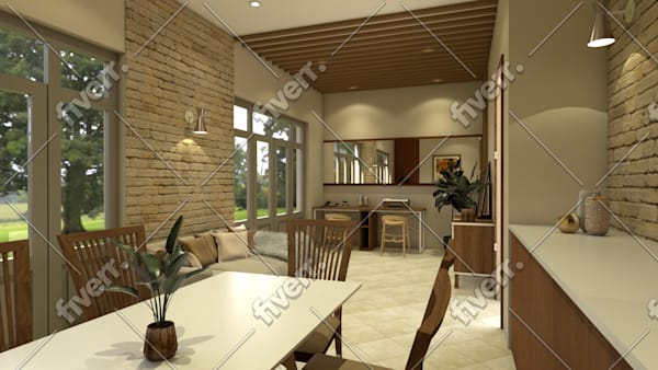 Design and render interior perspectives for clients by Miraclenolasco