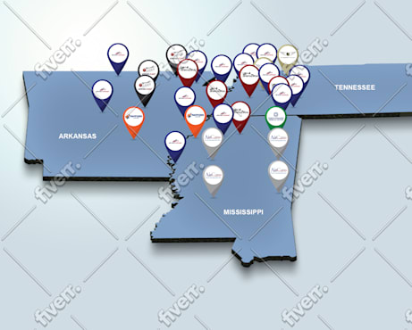 Draw a 2d flat or 3d isometric map by Truesightdesign