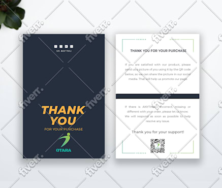Design amazon thank you card, product insert, package insert by ...