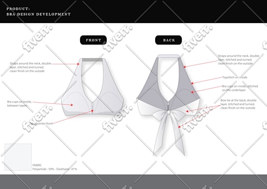 Create active wear and fitness clothing design and tech file by Acastrase