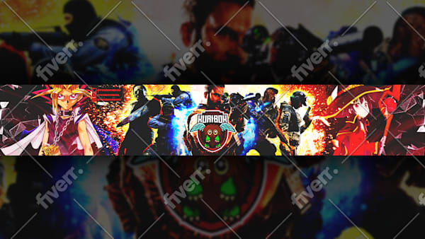 Create awesome gaming youtube banner or channel art by Techyvishal15