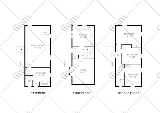 Make floor plan for real estate agent by Floorplanvisual