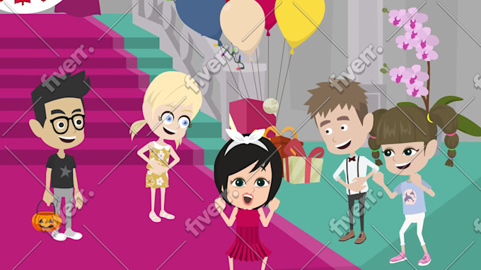 Create kids learning, nursery rhymes, 2d animation video by Aqsa ...