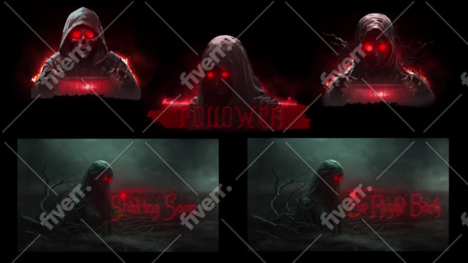 Design horror twitch overlay and logo for your stream by Kdsunil | Fiverr