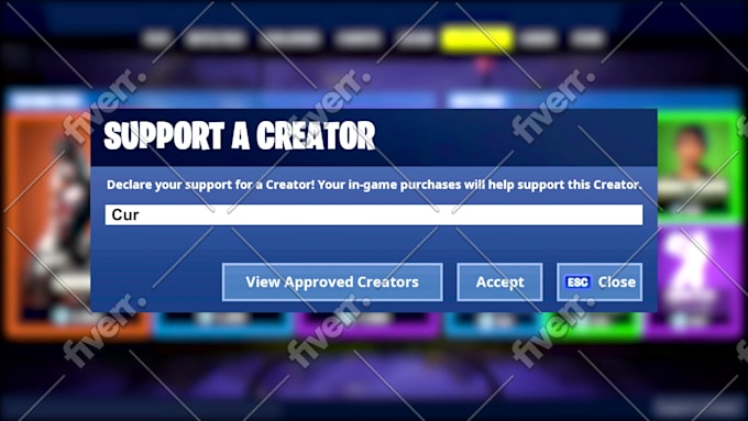 Create fortnite support creator code intro animation by Jeffoyt | Fiverr