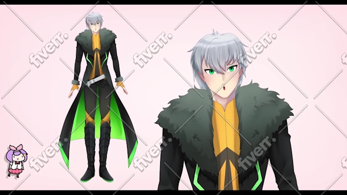 Create express custom high quality vtuber model commissions, live2d with rigging by Kong_vector ...