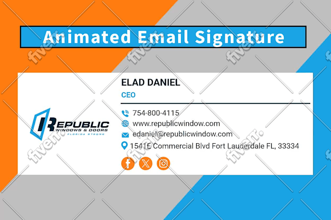 Create clickable html email signature animated email signature outlook ...