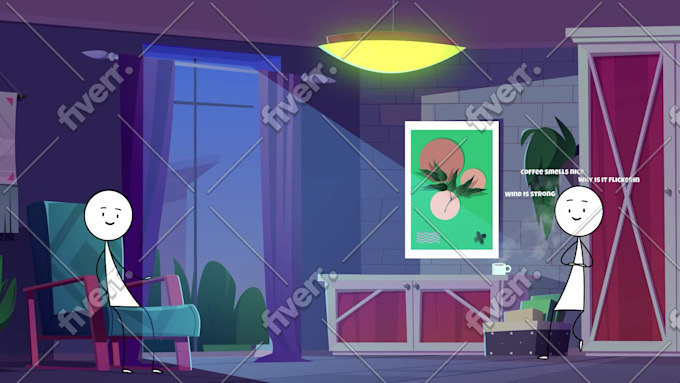 Create a 2d cartoon animation video for you by Hmanch | Fiverr