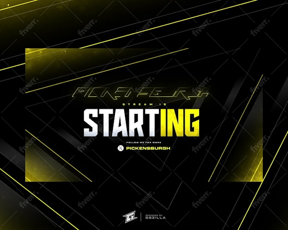 Design animated starting soon, offline screen for twitch youtube kick ...