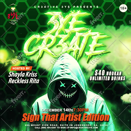 Create animation motion flyer poster for sport, party, club or cover ...