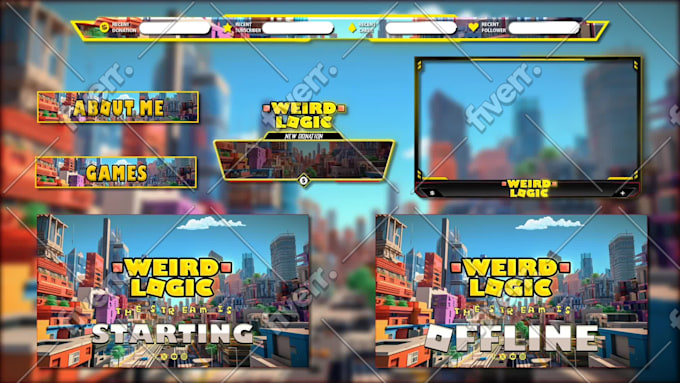 Create best streamlab, streamyard, youtube overlay, obs overlay for ...