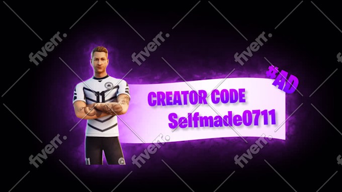Make you a fortnite support a creator code overlay by Graphicsgl | Fiverr