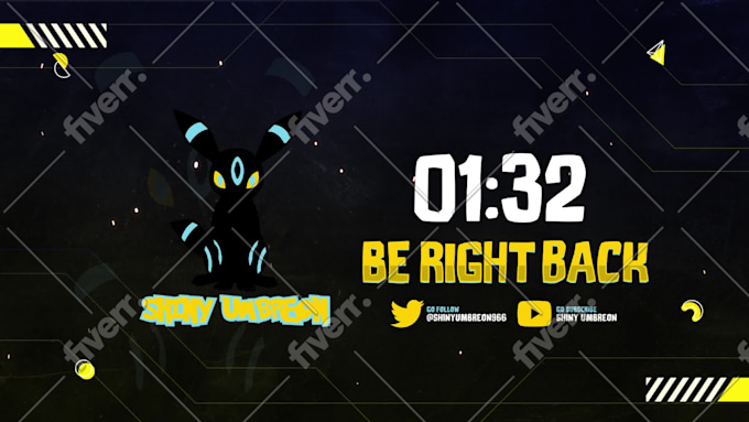 Create animated intro for brb , starting soon and offline screen for ...
