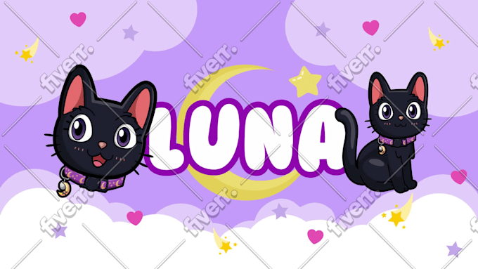 Custom cute chibi banner design for twitch, discord, youtube by ...
