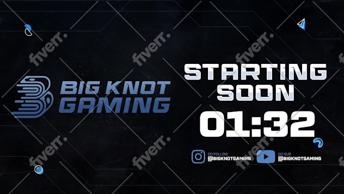 Create animated intro for brb , starting soon and offline screen for ...