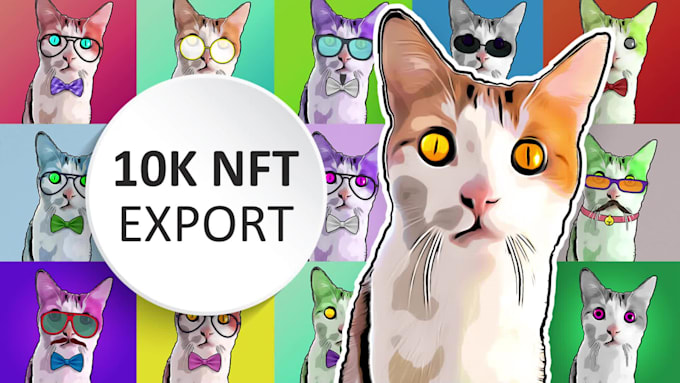 Combine and export your trait layers in 10,000 nft variations with rarity by Ck_nft_art | Fiverr