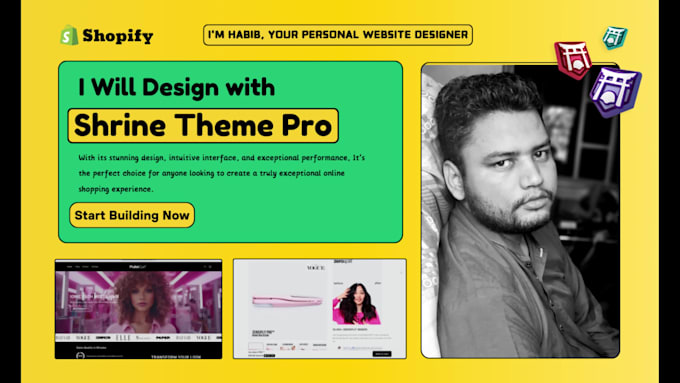 Design your shopify store with shrine theme pro by Ecommercehabibi | Fiverr