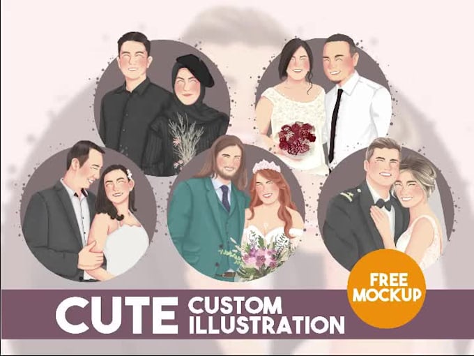 Create cute portrait illustration by Puriyooo | Fiverr