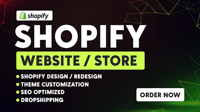 Design n develop shopify website, shopify store n dropshipping business ...