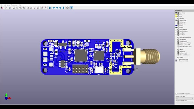 Interface usbc to antenna using stm on kicad pcb design tool by ...