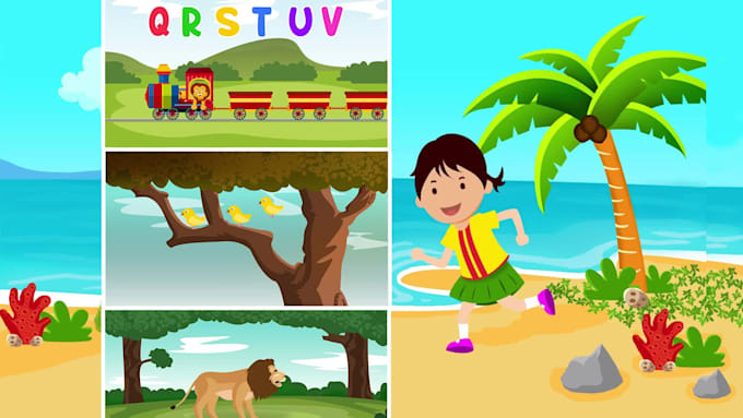 Create 2d learning cartoon animations for kids by Alendigital | Fiverr