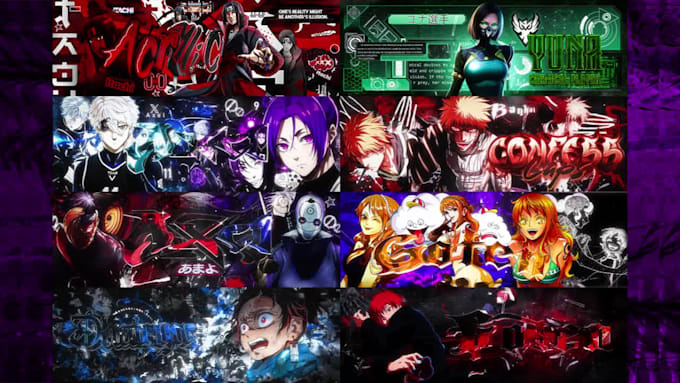 Do an attractive anime banner or header and pfp by Najibgh | Fiverr