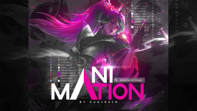 Animate and loop 2d character or artwork by Meiggie | Fiverr