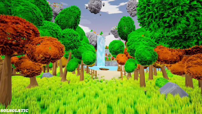 3d Stylized Game Environment Scene Map Game Assets 3d Game Environment