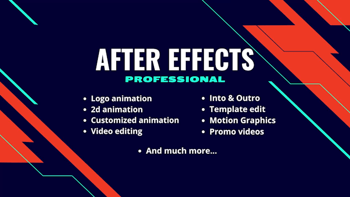 Editing template video after effects custom animation motion graphics ...