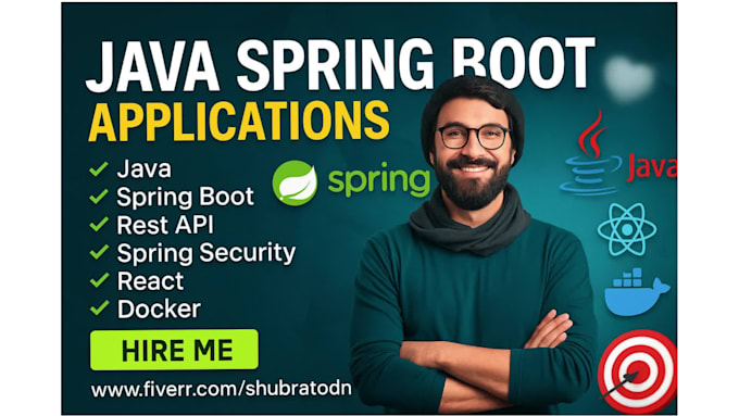 Do your java spring boot, rest api, react, thymeleaf project by Shubratodn | Fiverr
