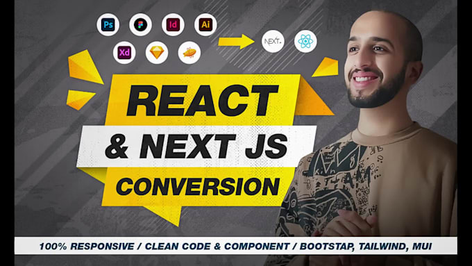 Convert psd to react, xd and figma to react js or next js by Amirmazban ...