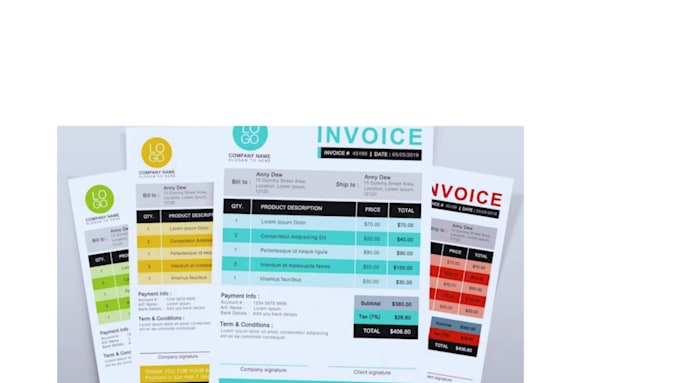Design auto calculated invoice in excel by Mehran1004 | Fiverr