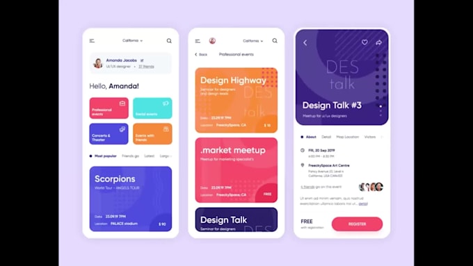 Design mobile app ui ux design and web ui ux in figma or xd by Layout_lazer | Fiverr