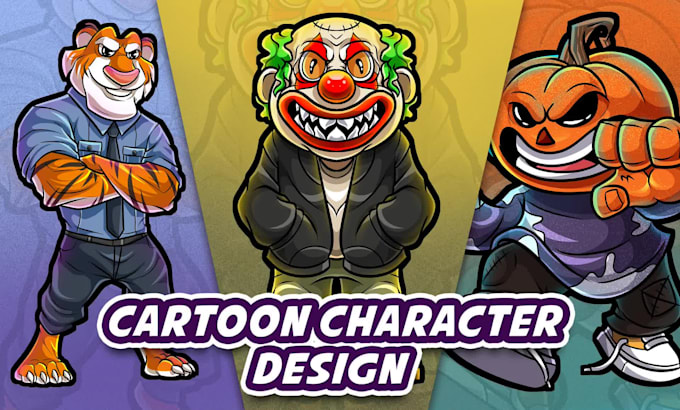 Draw cartoon illustration, unique cartoon character, animal cartoon for ...