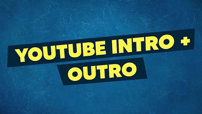 Create custom youtube intro and outro by Ivenkatraj | Fiverr