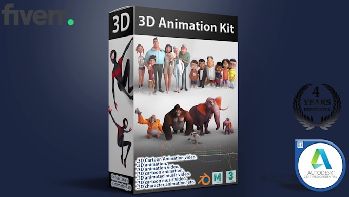 Create a 3d animation video featuring cartoon characters by Animator_30 ...