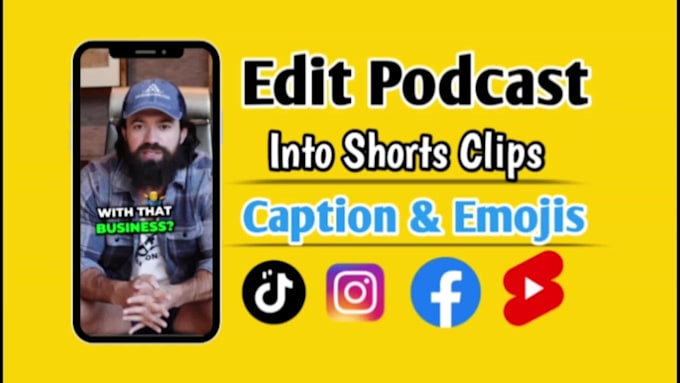 Edit your podcast into short form video clips by Kashifedit | Fiverr
