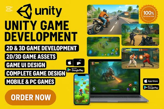 Develop Custom High Quality Unity 2d 3d Game Development For Ios