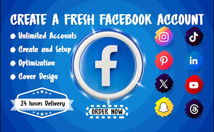 Create facebook account for you with full satisfaction by Gm_moydul ...