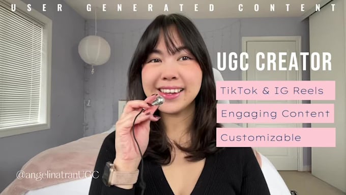 Create engaging ugc videos for your tiktok, ig reels or other social media by Angelinatranugc ...
