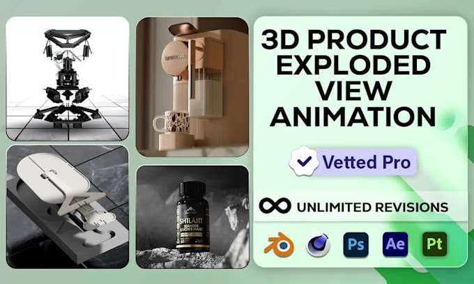 Create 3d product exploded view animation by Parthmothrills | Fiverr
