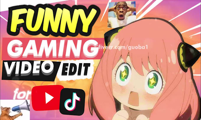 Funny gaming video edits with memes for youtube by Guoba1 | Fiverr