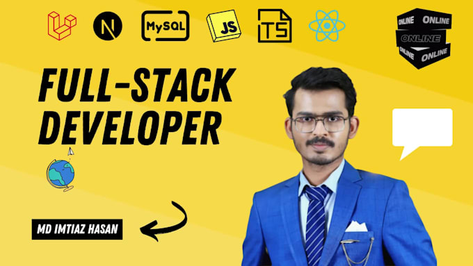 Build responsive full stack web apps as a react and laravel developer by Code_by_imtiaz | Fiverr
